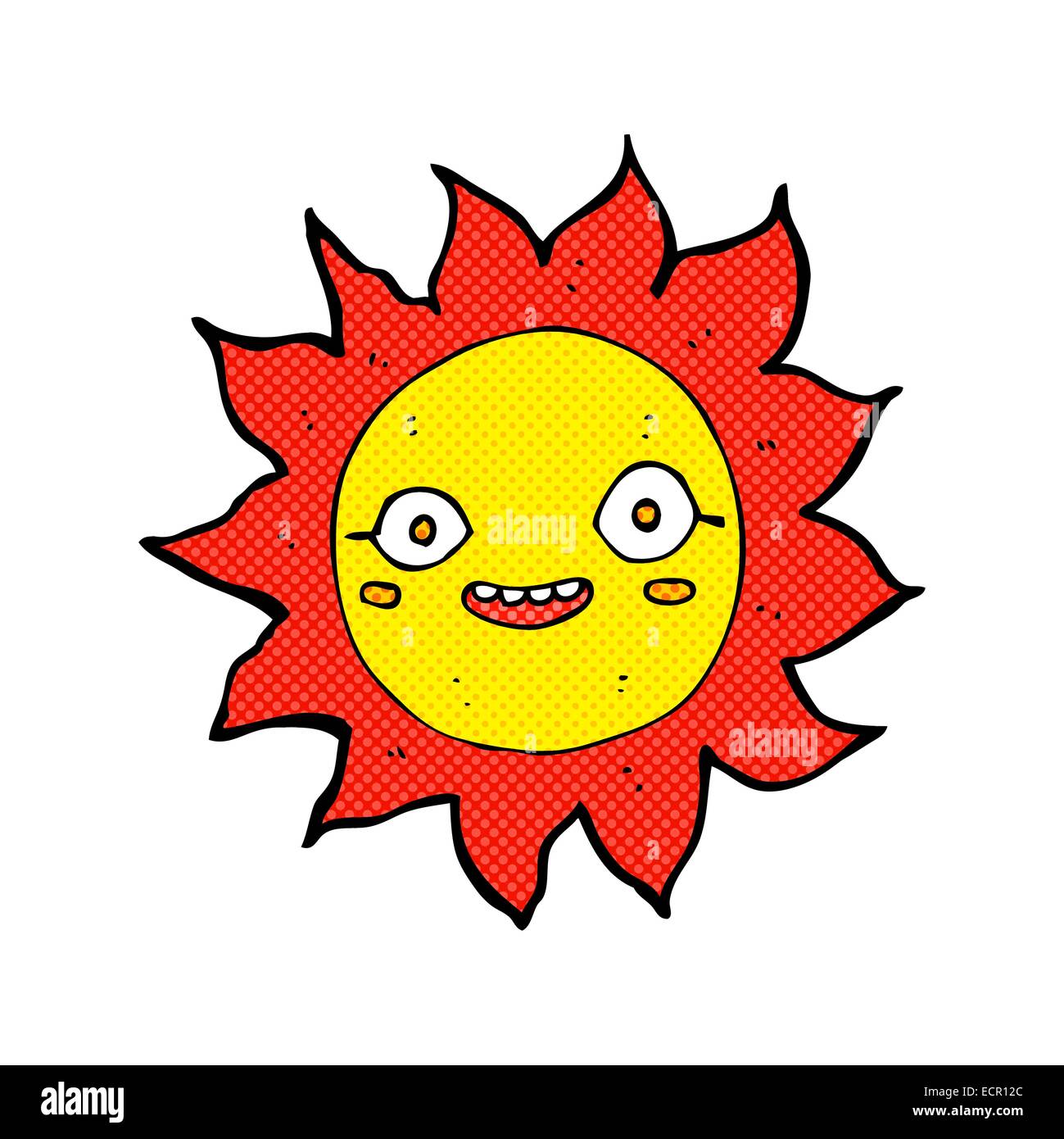 retro comic book style cartoon happy sun Stock Vector Image & Art - Alamy