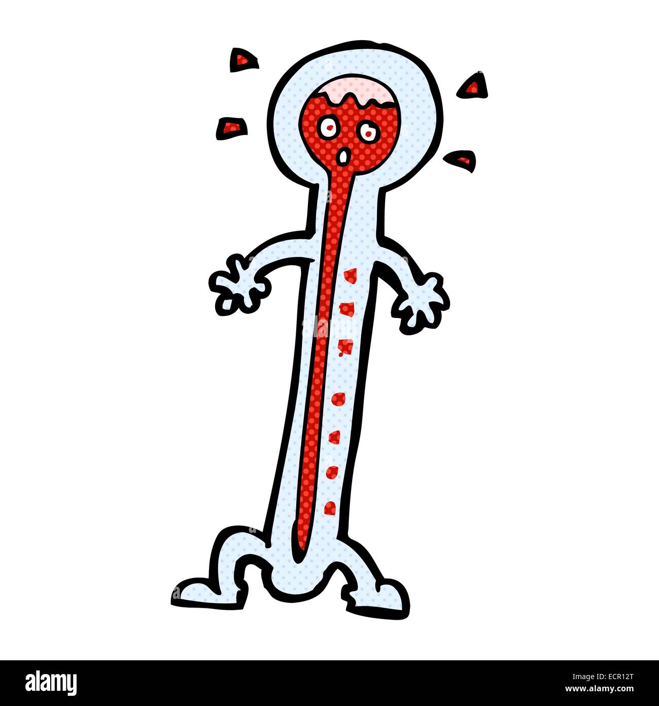 retro comic book style cartoon hot thermometer Stock Vector Image & Art ...