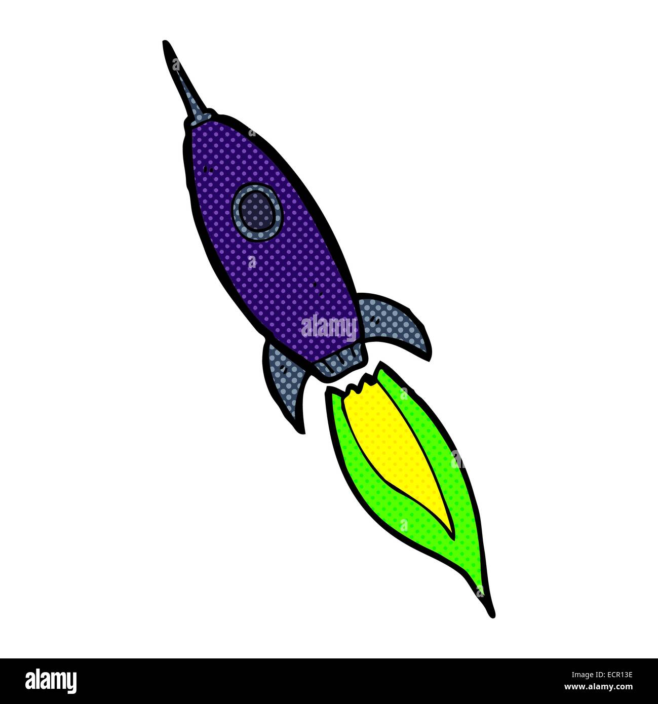 retro comic book style cartoon spaceship Stock Vector Image & Art - Alamy
