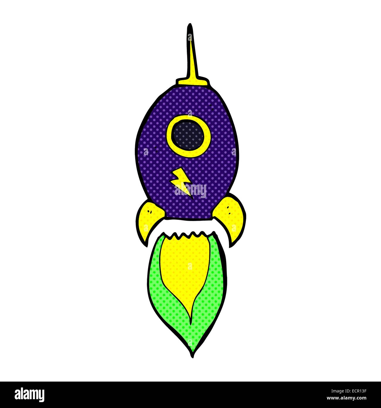 retro comic book style cartoon spaceship Stock Vector Image & Art - Alamy
