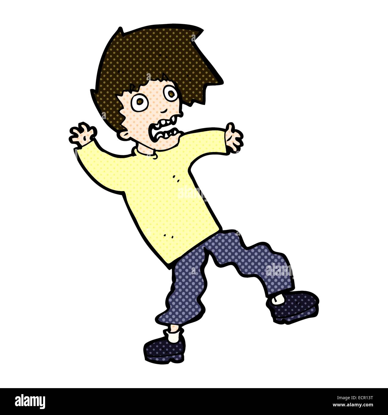 retro comic book style cartoon terrified man Stock Vector Image & Art ...