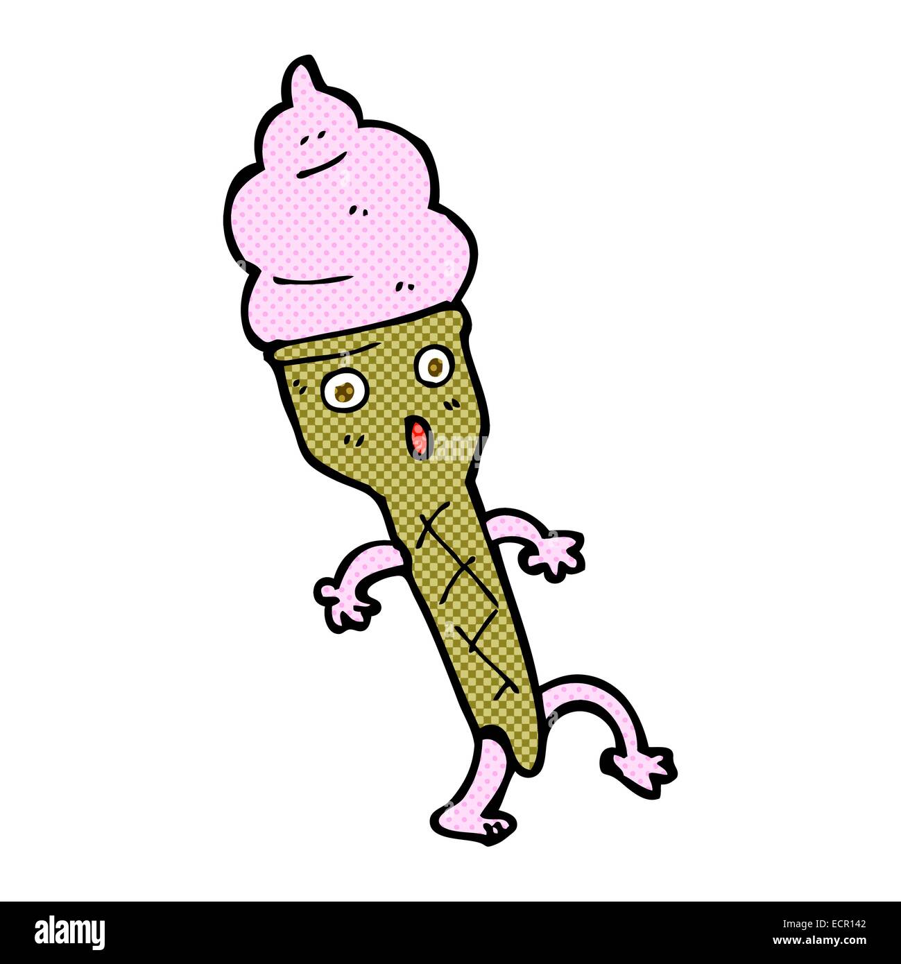 retro comic book style cartoon ice cream Stock Vector Image & Art - Alamy