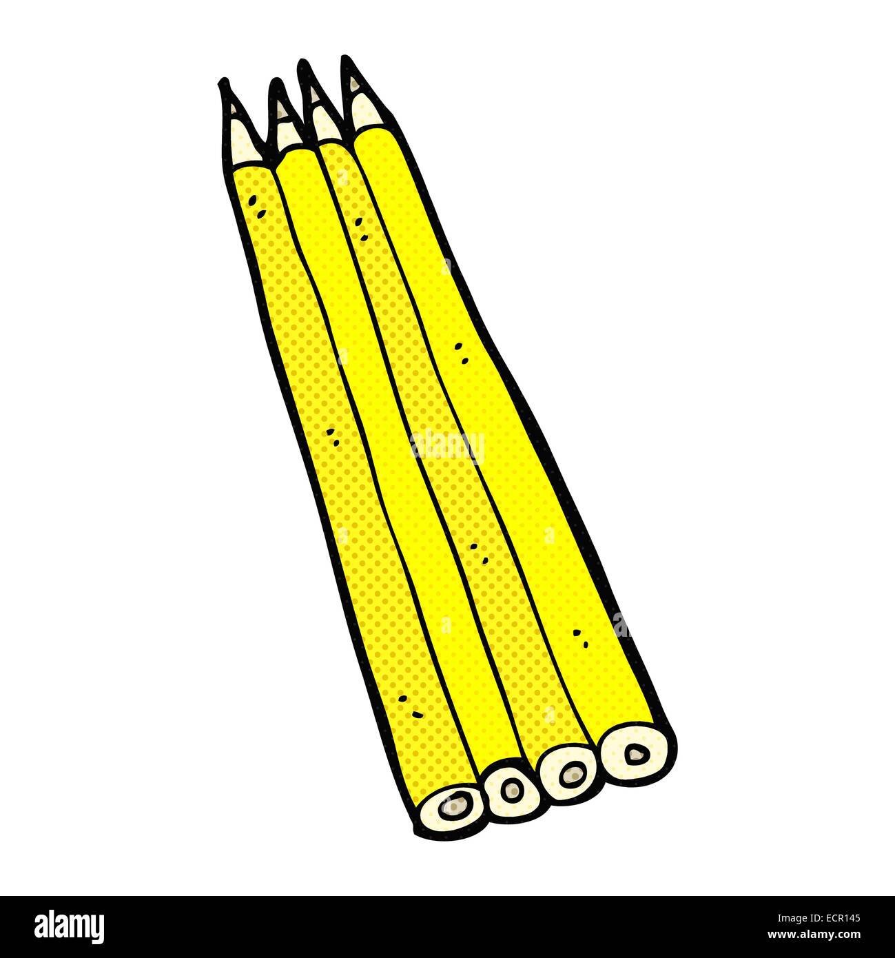 retro comic book style cartoon colored pencils Stock Vector Image & Art ...