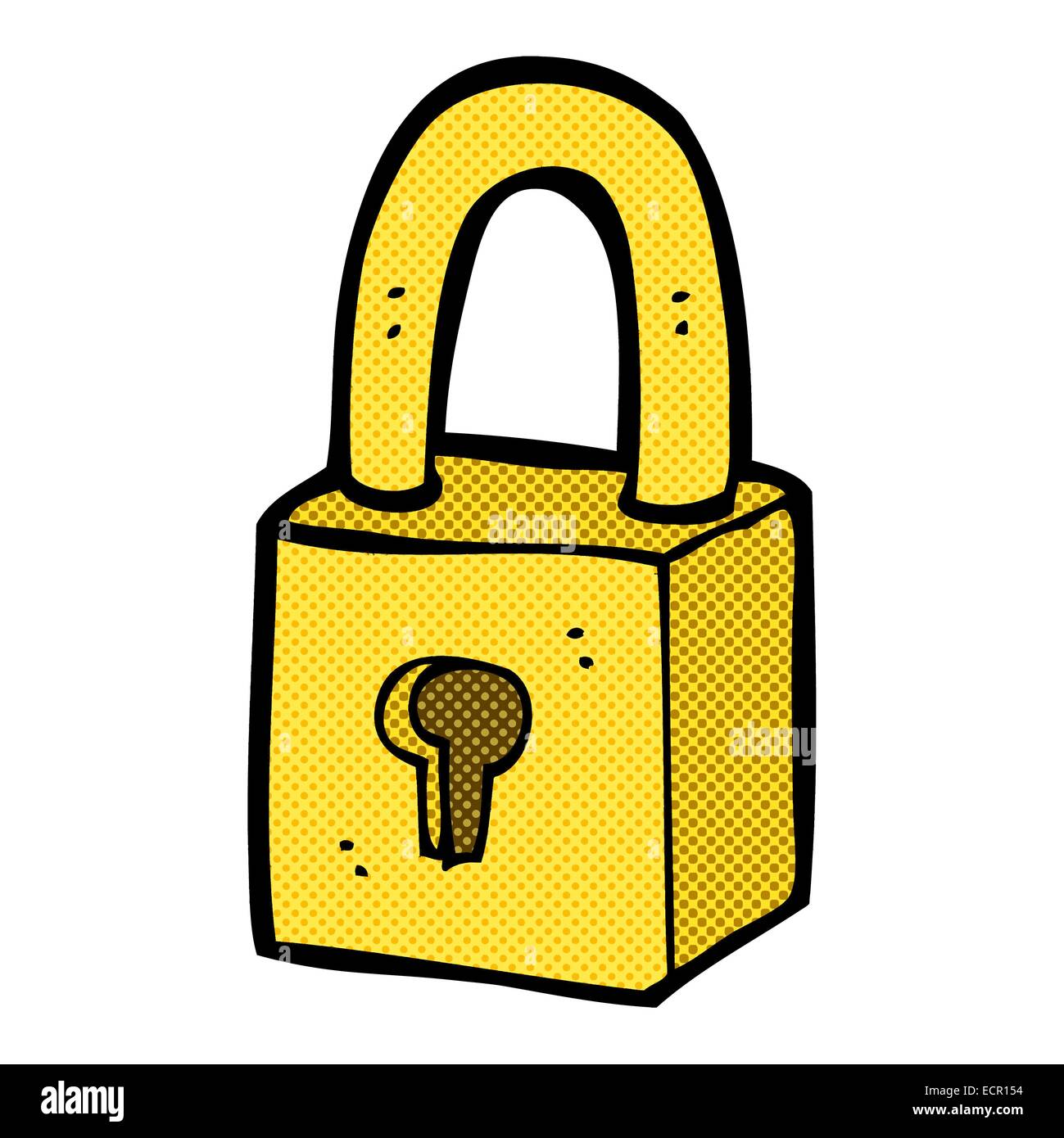 retro comic book style cartoon padlock Stock Vector Image & Art - Alamy