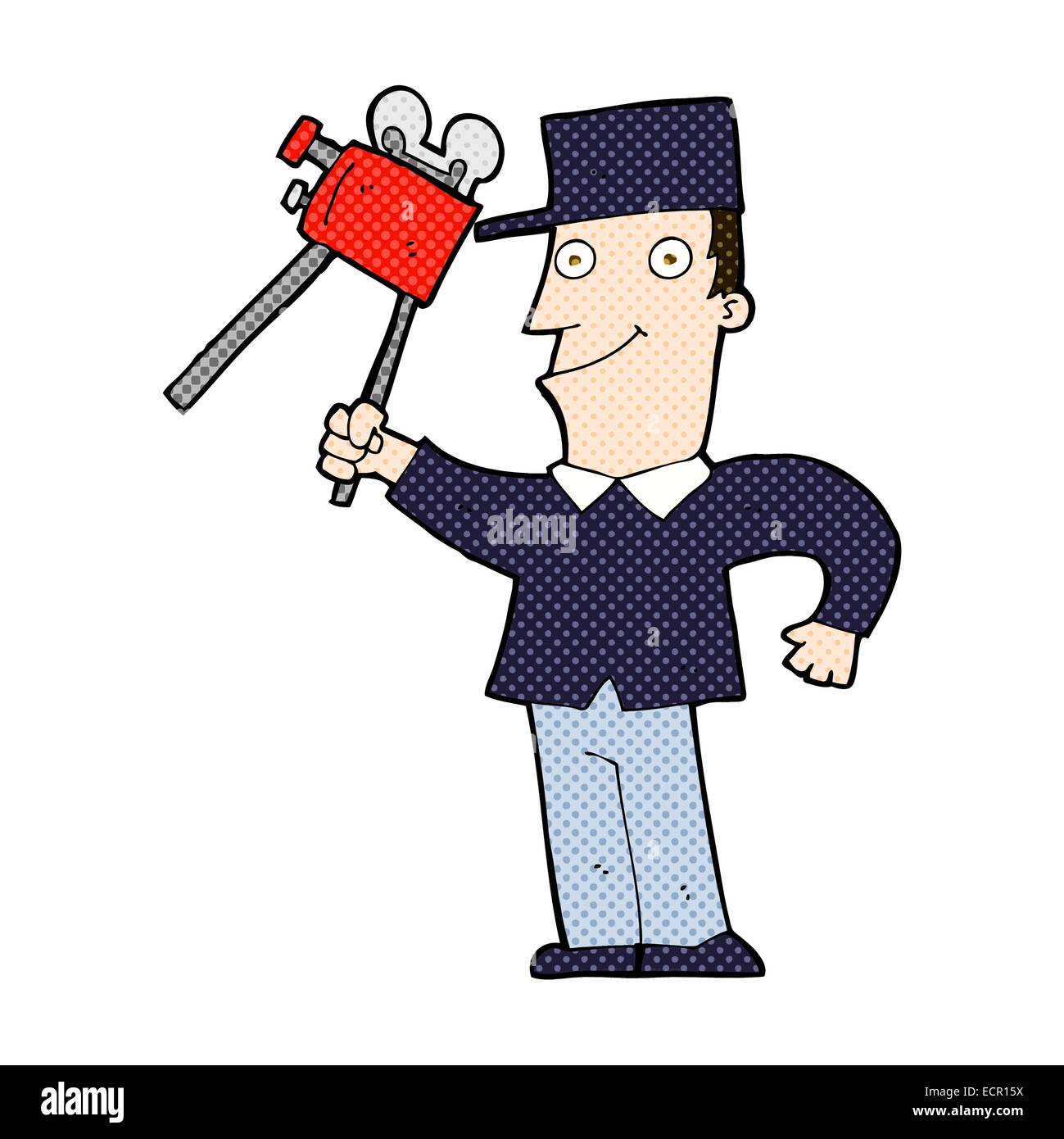 retro comic book style cartoon film maker Stock Vector Image & Art - Alamy