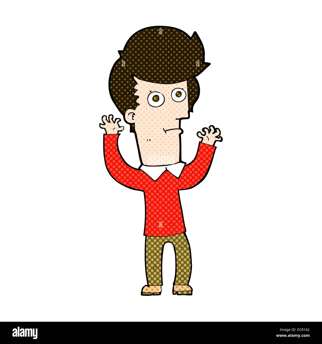 retro comic book style cartoon shocked man Stock Vector Image & Art - Alamy