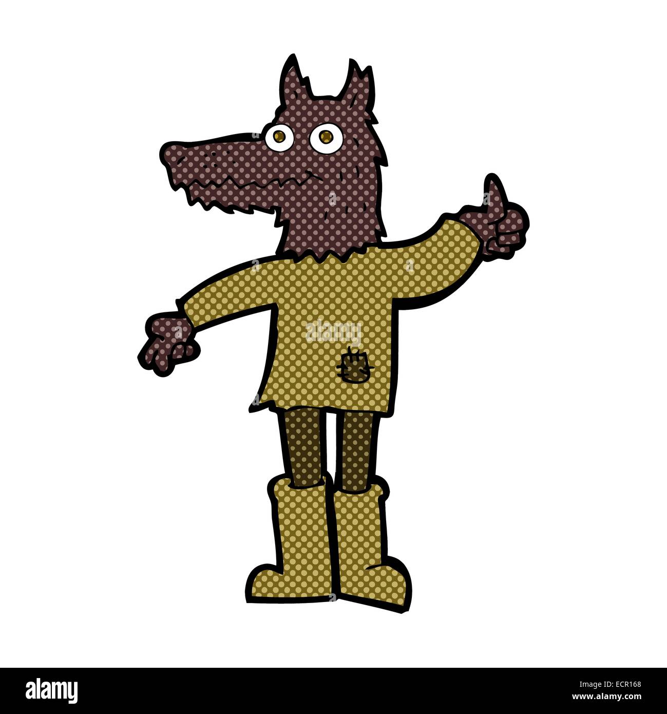 retro comic book style cartoon wolf man Stock Vector Image & Art - Alamy