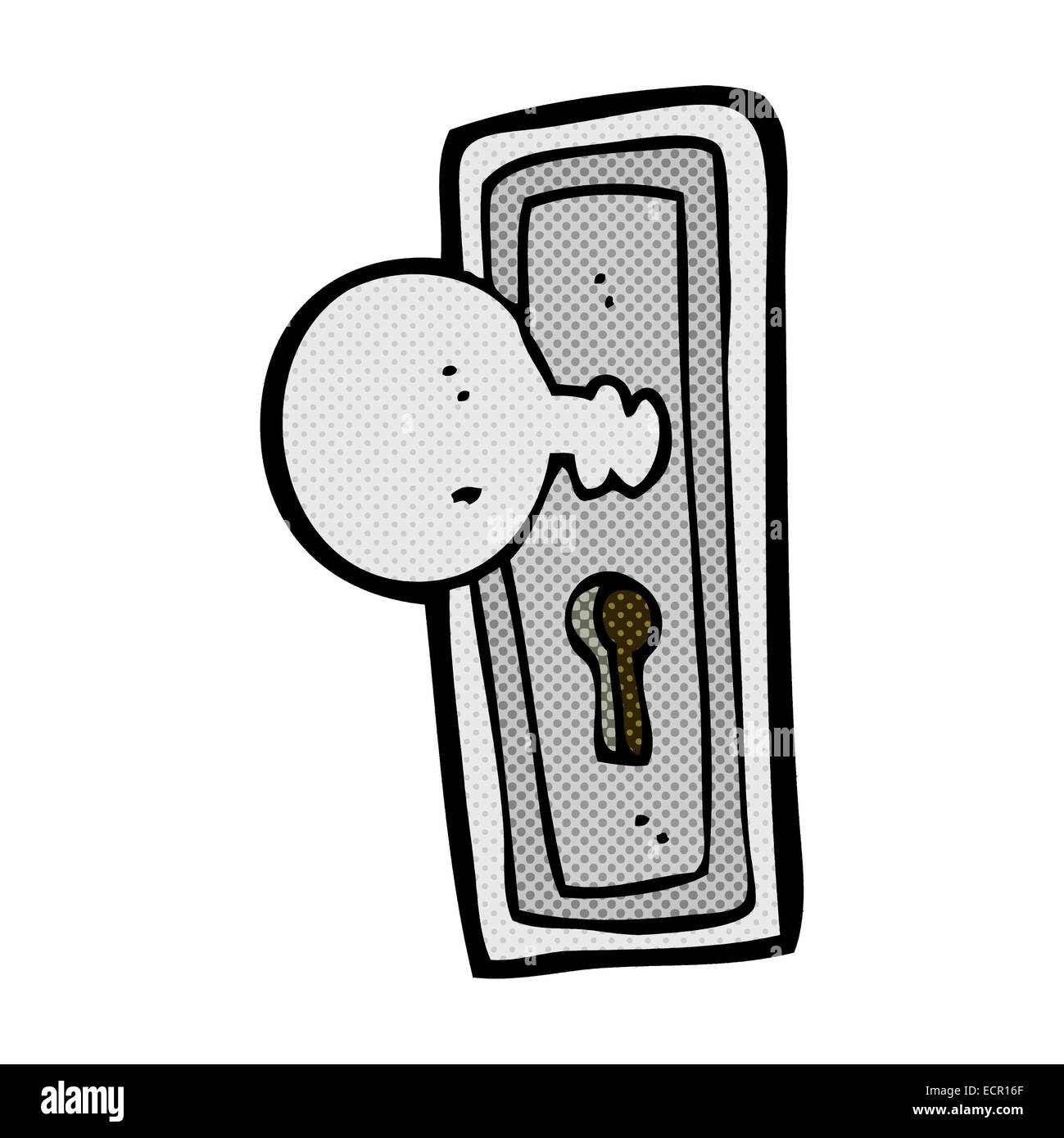 retro comic book style cartoon door knob Stock Vector Image & Art - Alamy