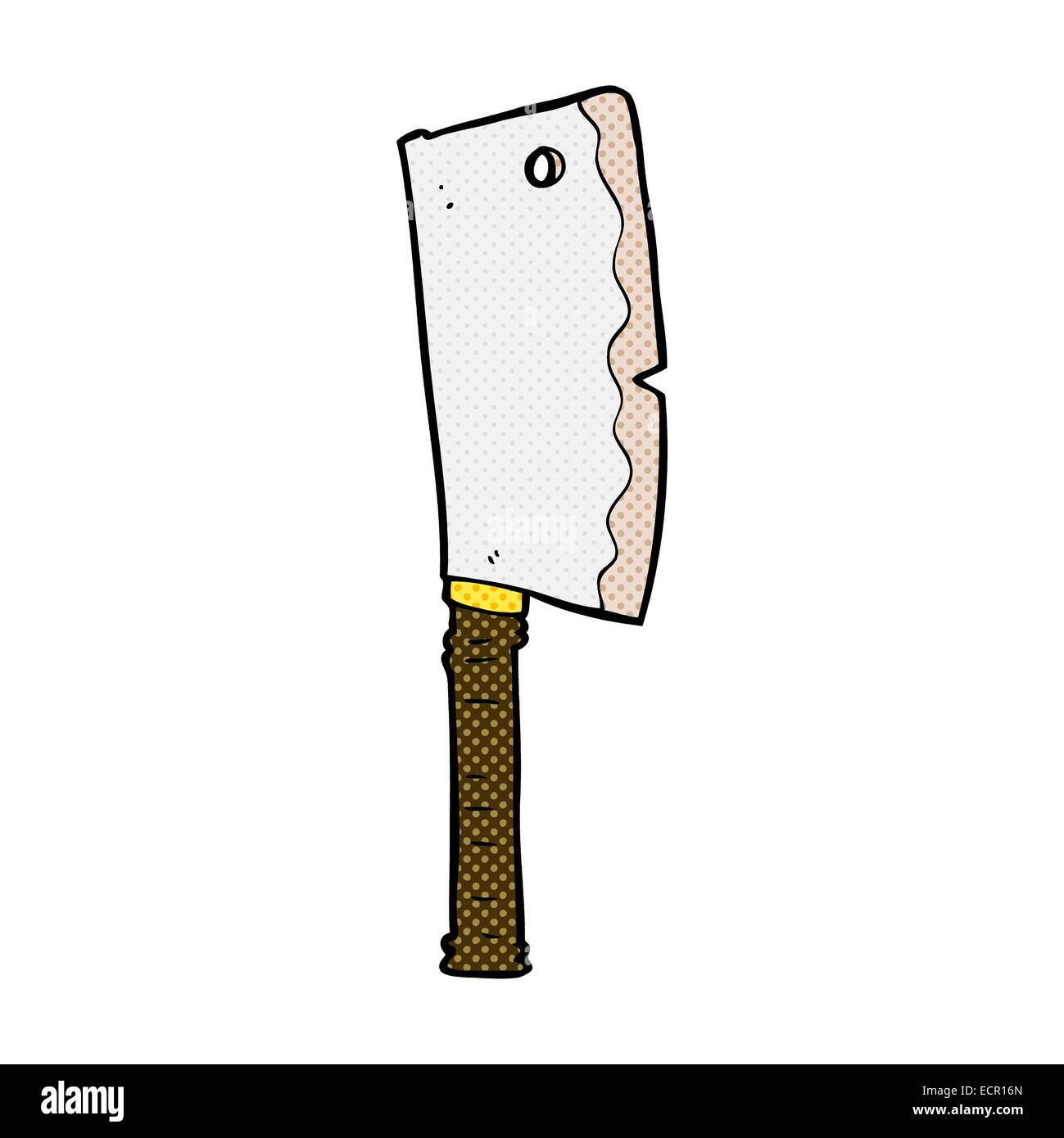 retro comic book style cartoon meat cleaver Stock Vector Image & Art ...