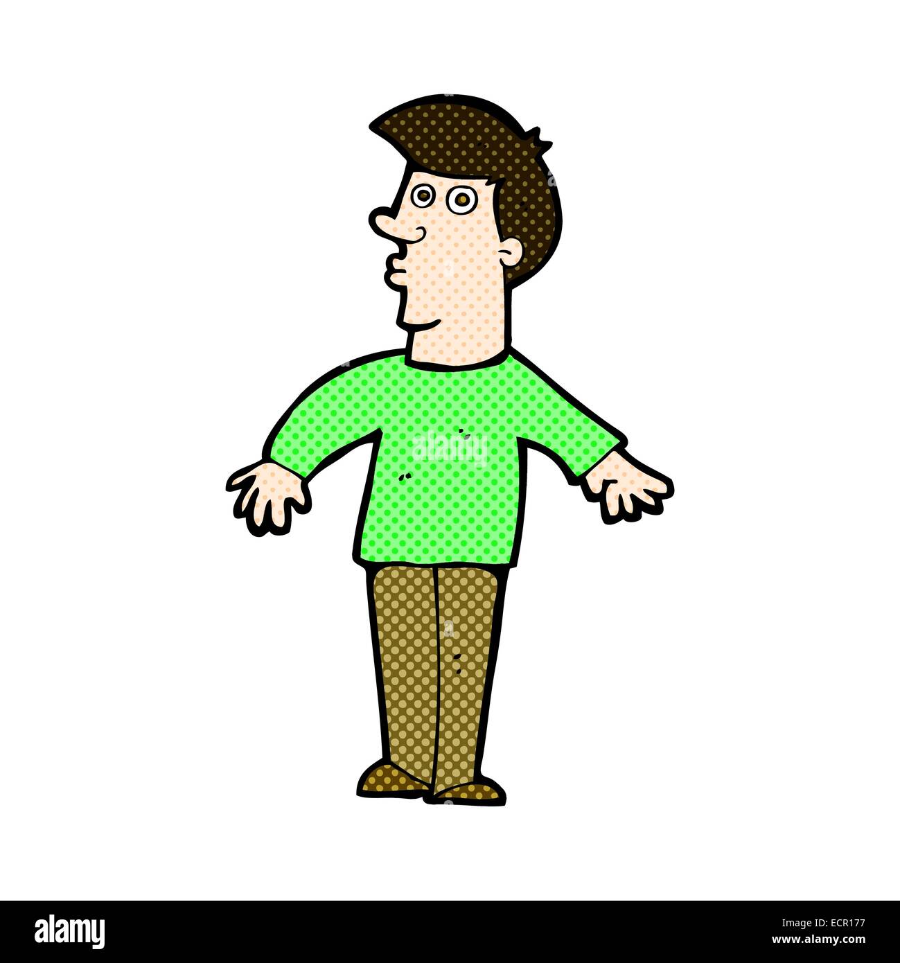 retro comic book style cartoon surprised man Stock Vector Image & Art ...
