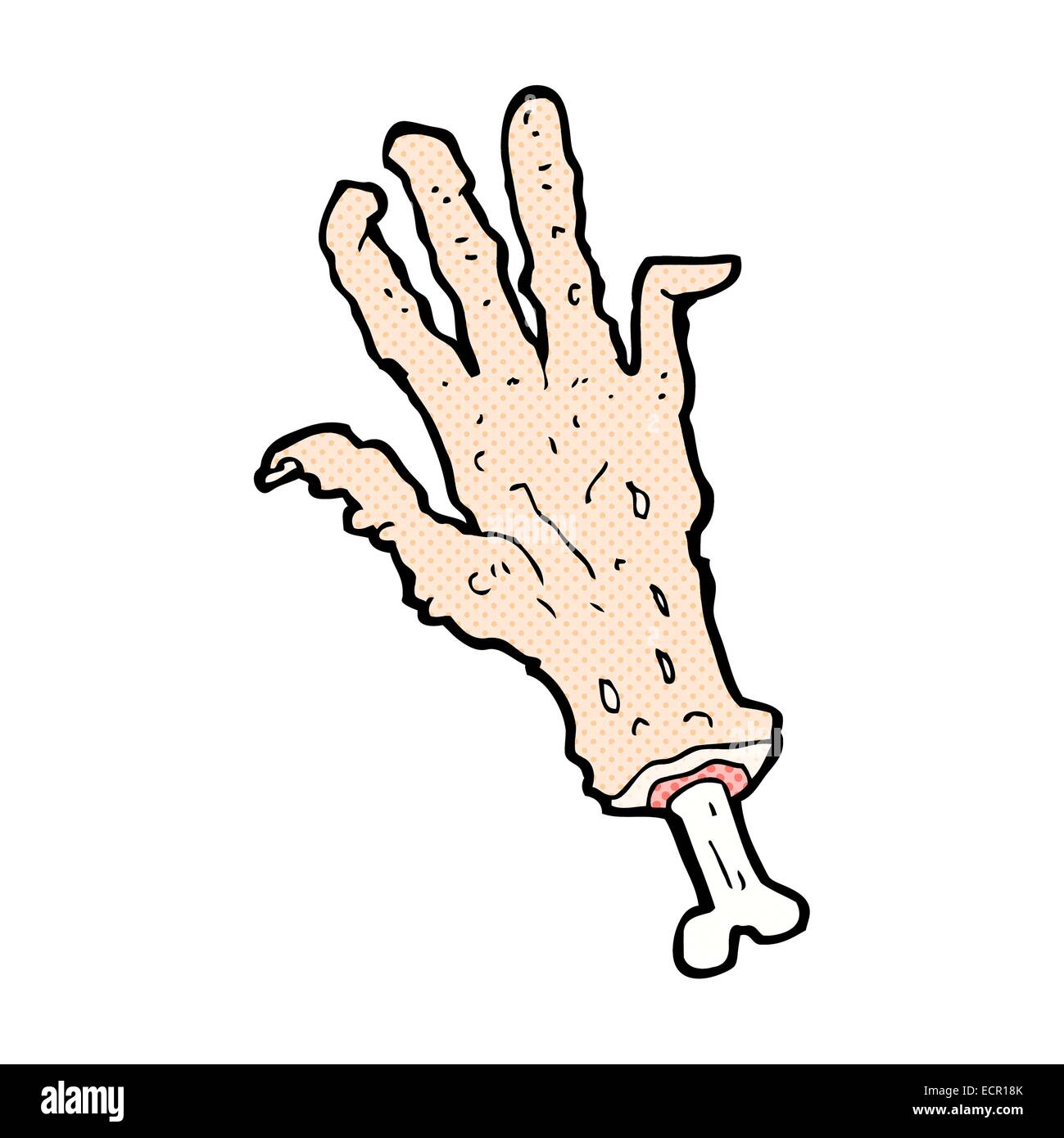 retro comic book style cartoon gross severed hand Stock Vector Image ...