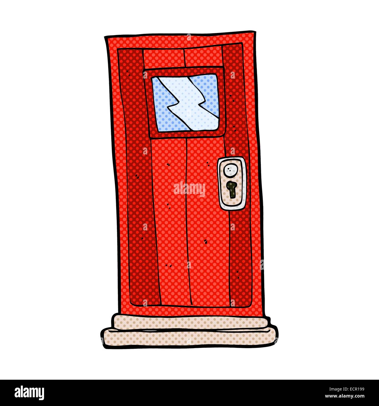 retro comic book style cartoon door Stock Vector Image & Art - Alamy