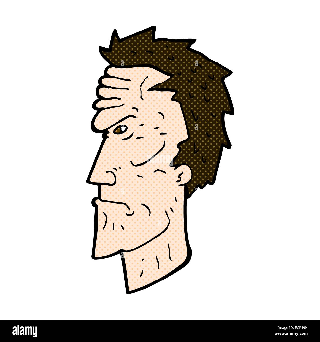 retro comic book style cartoon angry face Stock Vector Image & Art - Alamy