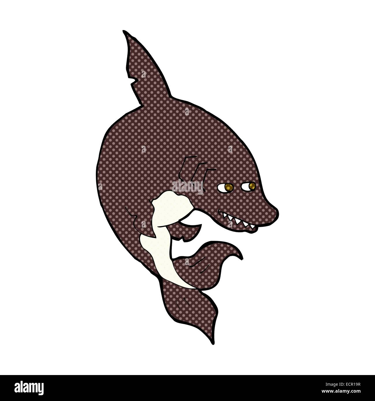 funny retro comic book style cartoon shark Stock Vector Image & Art - Alamy