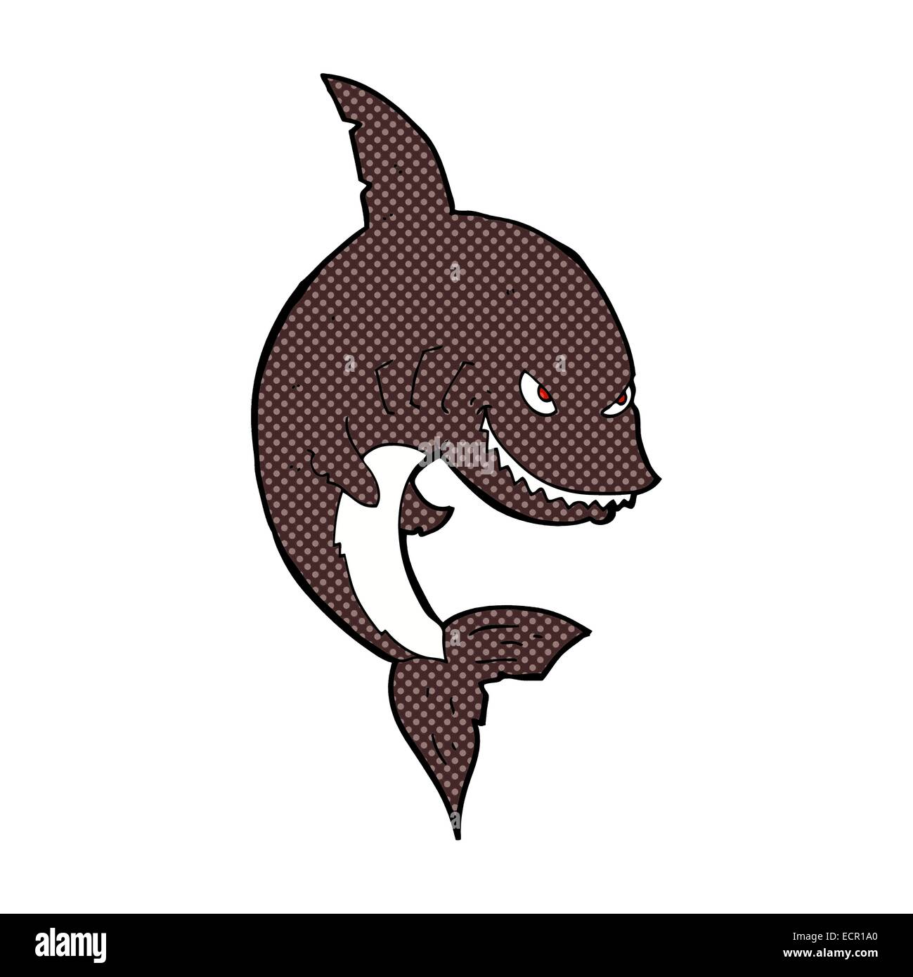 funny retro comic book style cartoon shark Stock Vector Image & Art - Alamy