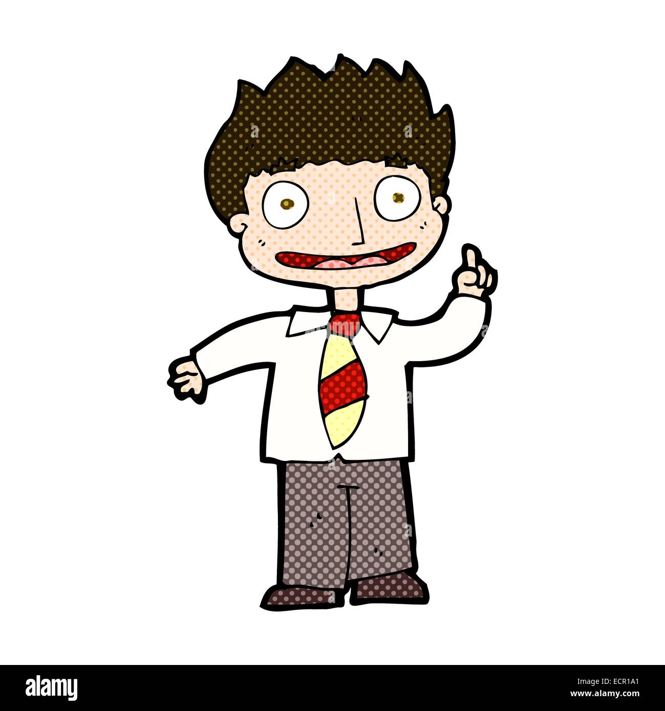 retro comic book style cartoon man with idea Stock Vector Image & Art ...