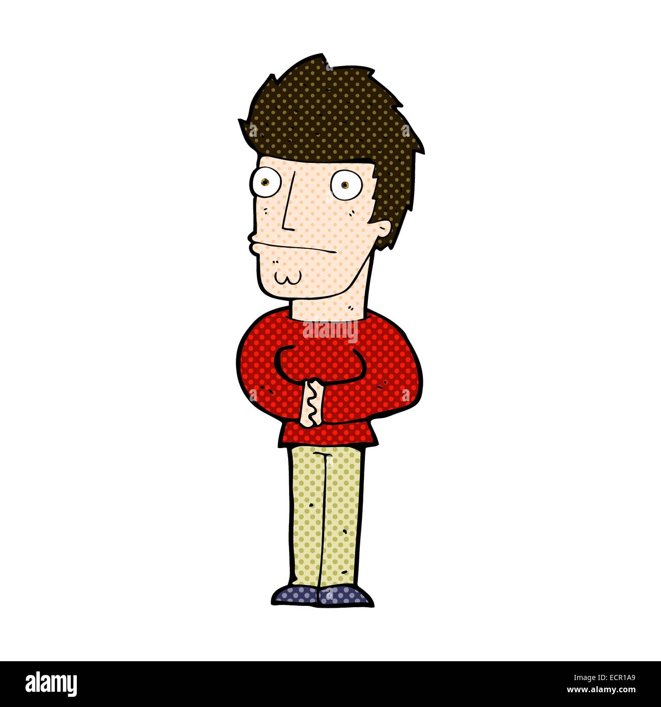 Cartoon style drawing worried man hi-res stock photography and images ...