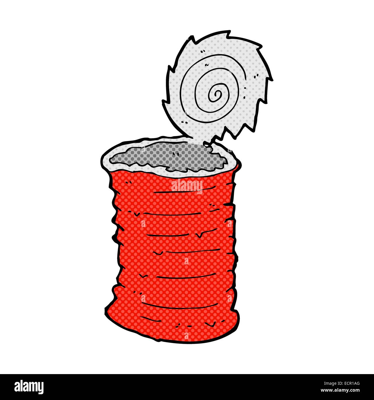 retro comic book style cartoon old tin can Stock Vector Image & Art - Alamy