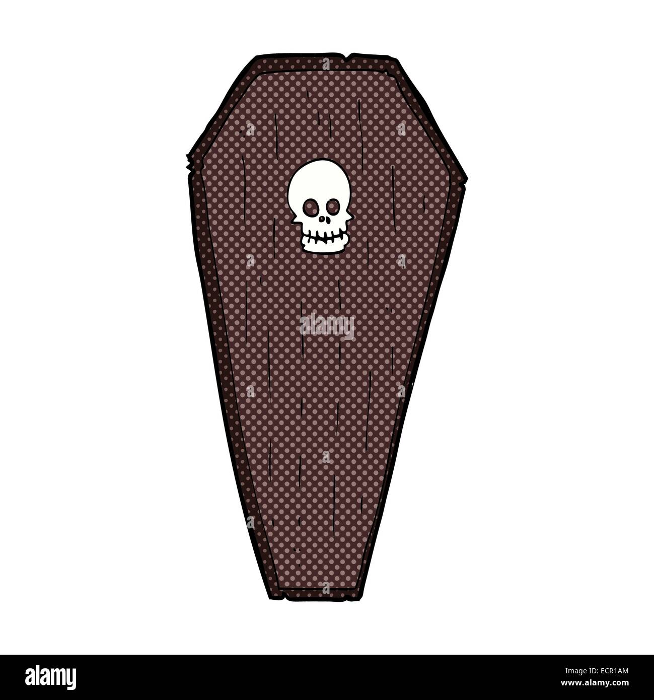 spooky retro comic book style cartoon coffin Stock Vector Image & Art ...