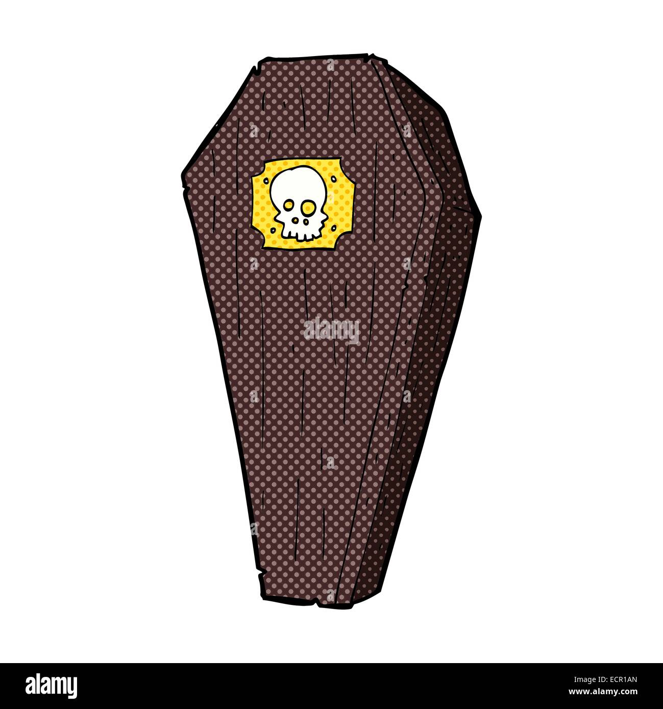 spooky retro comic book style cartoon coffin Stock Vector Image & Art ...