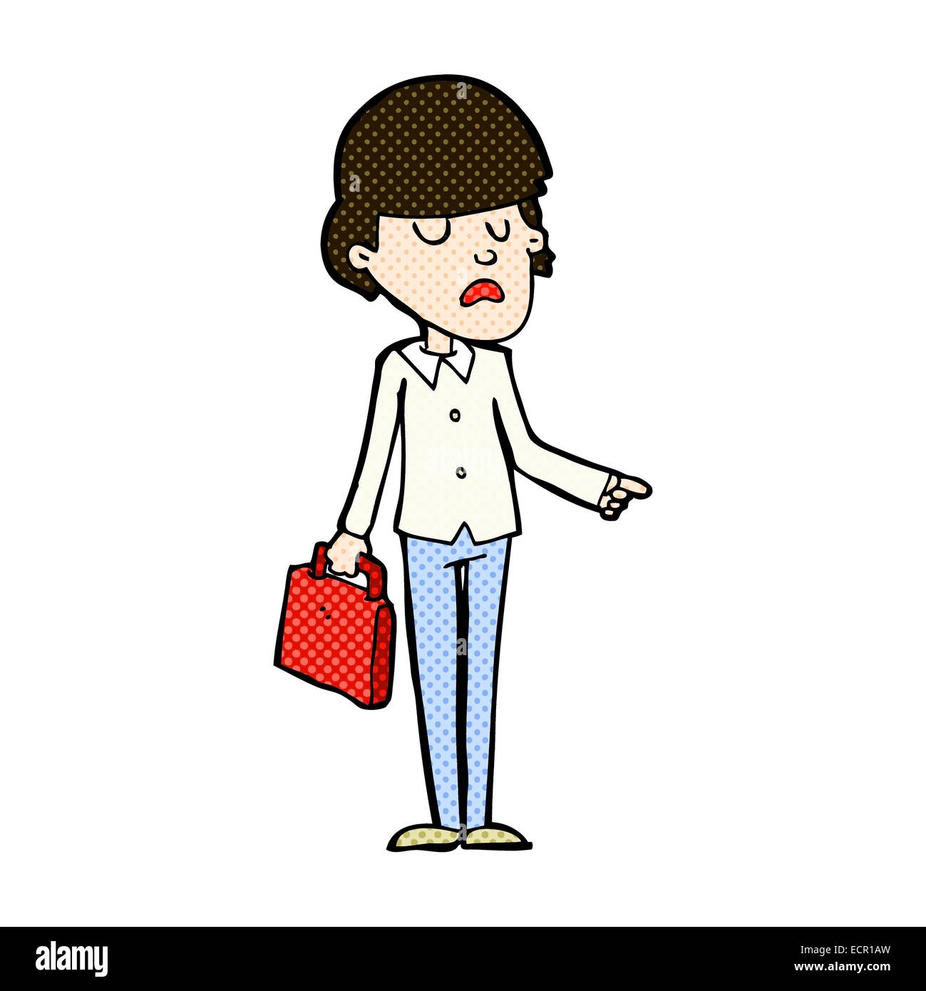 retro comic book style cartoon arrogant businessman pointing Stock ...