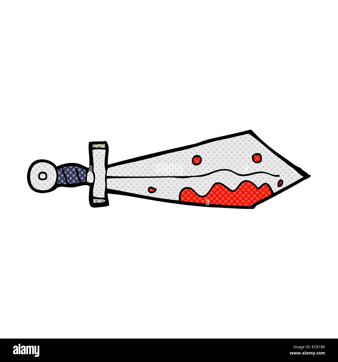 retro comic book style cartoon bloody sword Stock Vector Image & Art ...