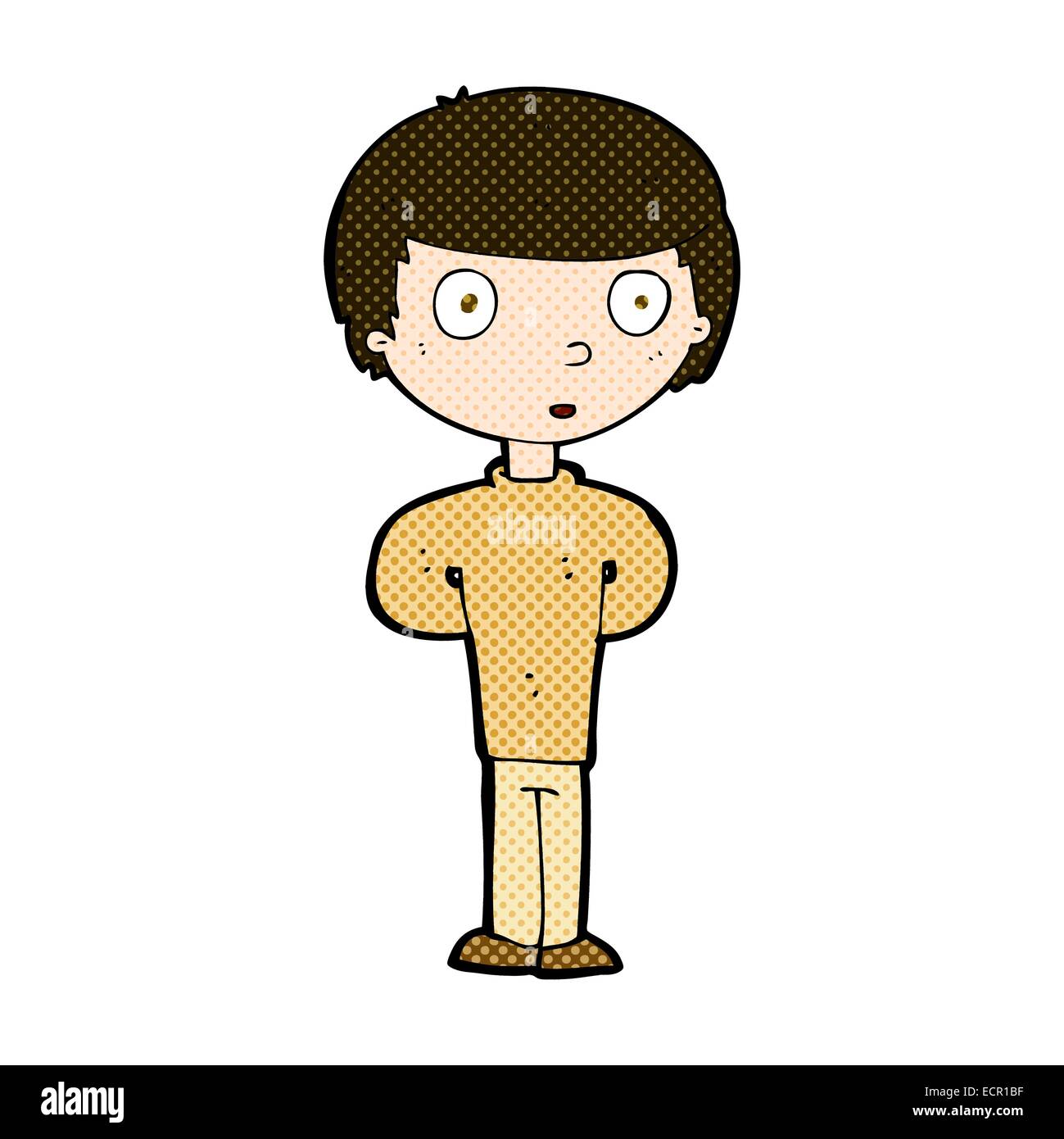 retro comic book style cartoon curious boy Stock Vector Image & Art - Alamy