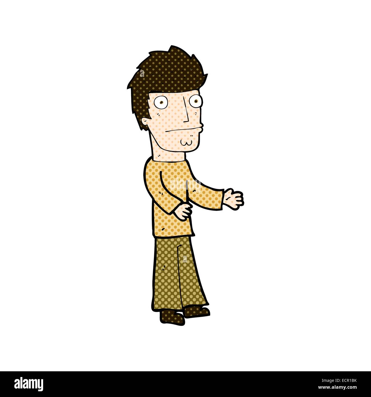 retro comic book style cartoon confused man Stock Vector Image & Art ...