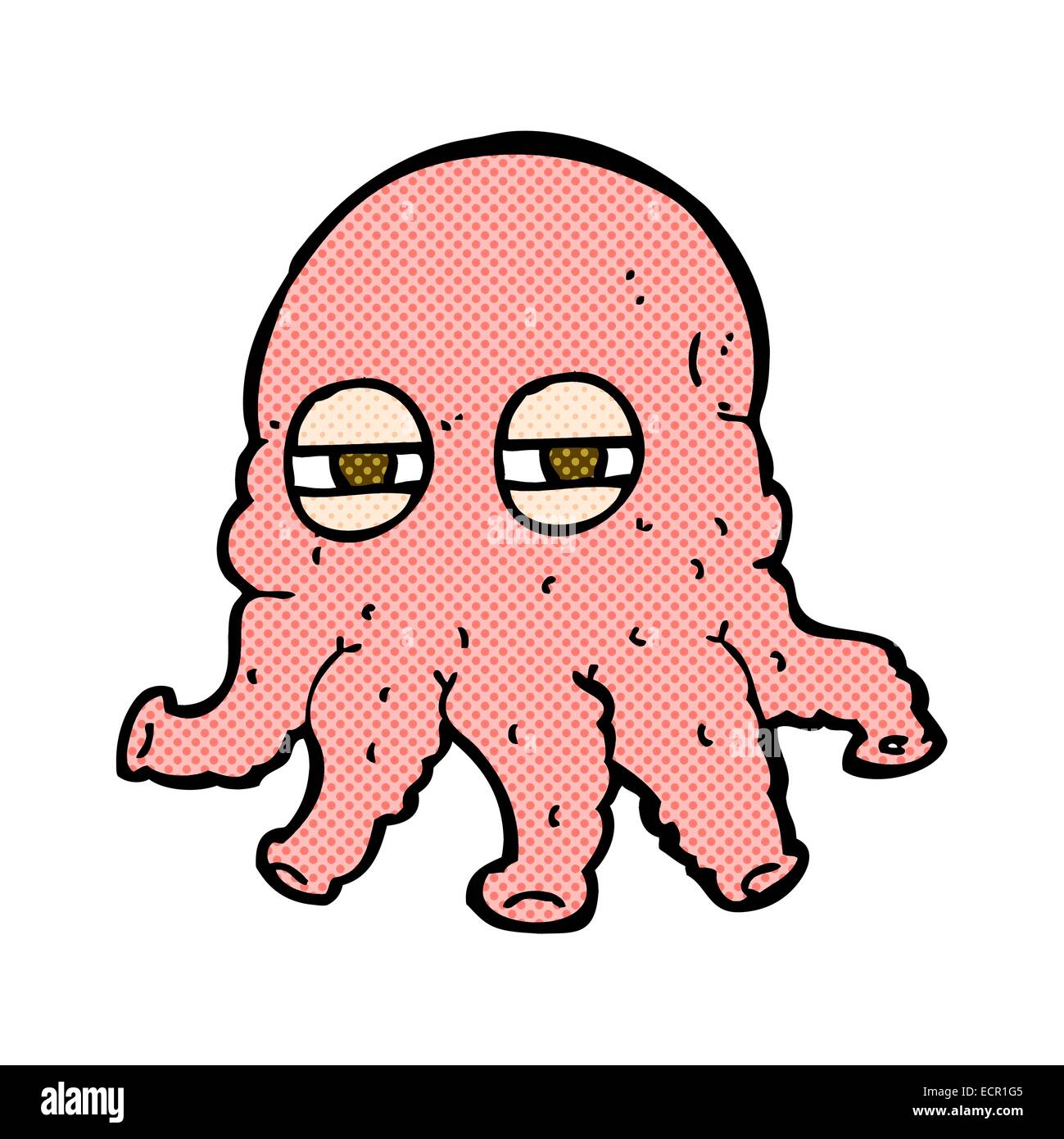 retro comic book style cartoon alien face Stock Vector Image & Art - Alamy