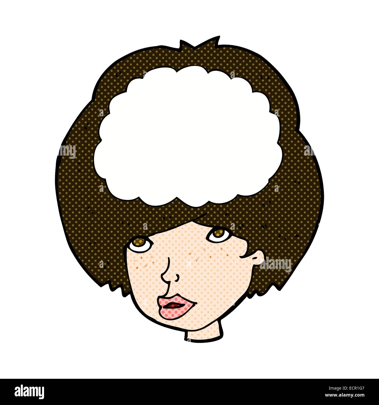 retro comic book style cartoon empty headed woman Stock Vector Image ...