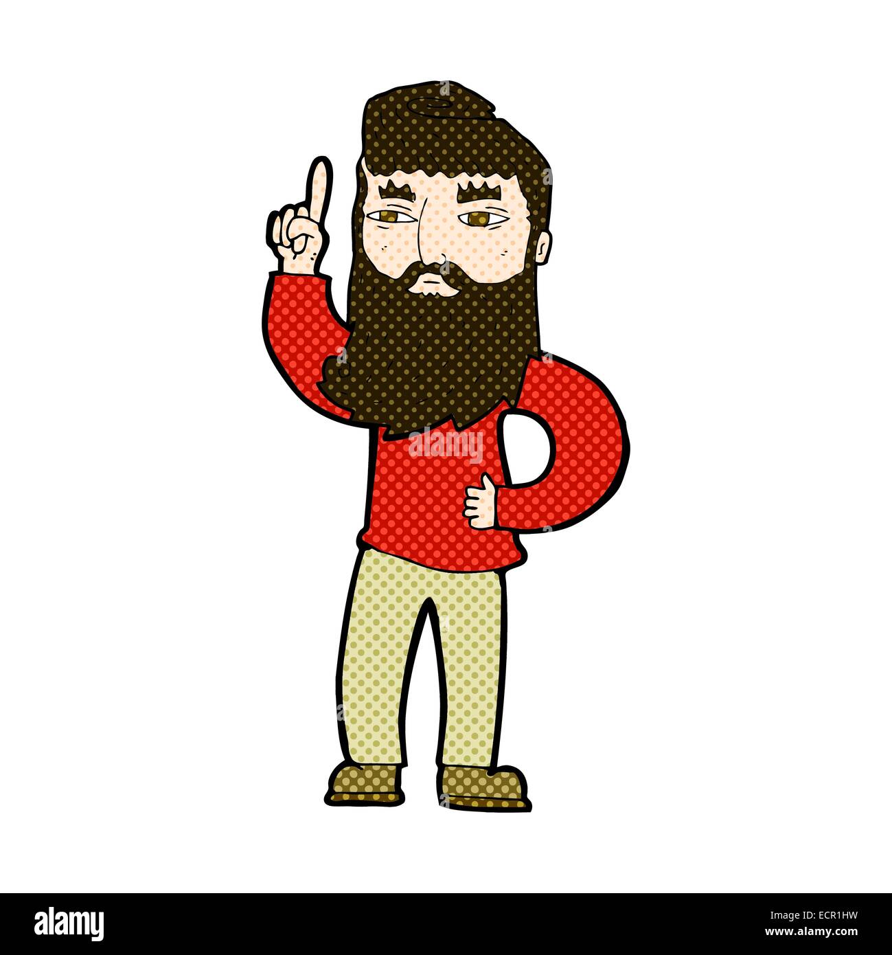 retro comic book style cartoon man with idea Stock Vector Image & Art ...