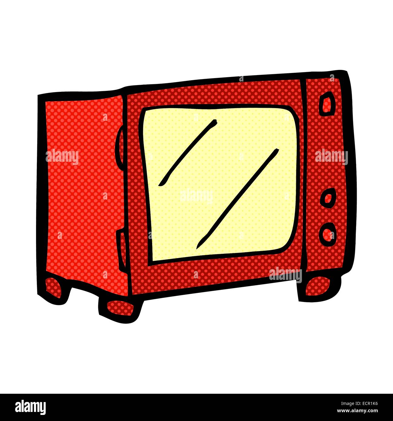 retro comic book style cartoon microwave Stock Vector Image & Art - Alamy