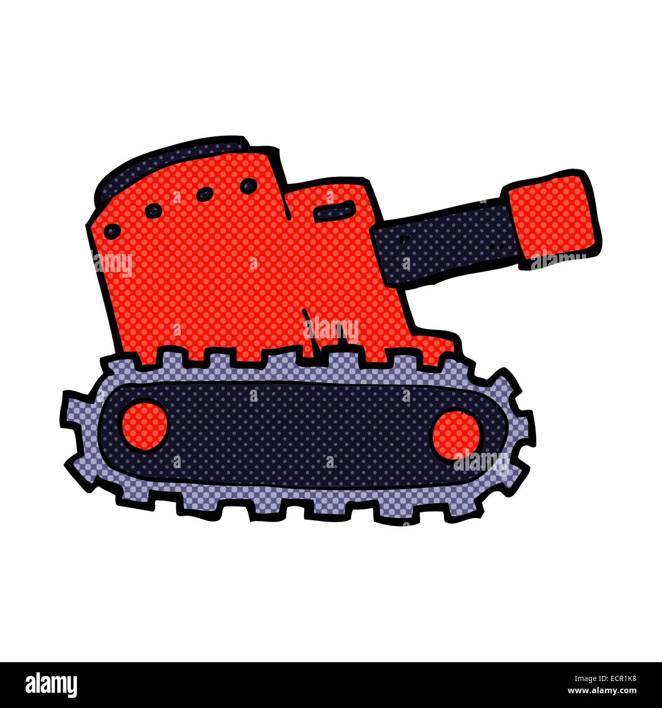 retro comic book style cartoon army tank Stock Vector Image & Art - Alamy