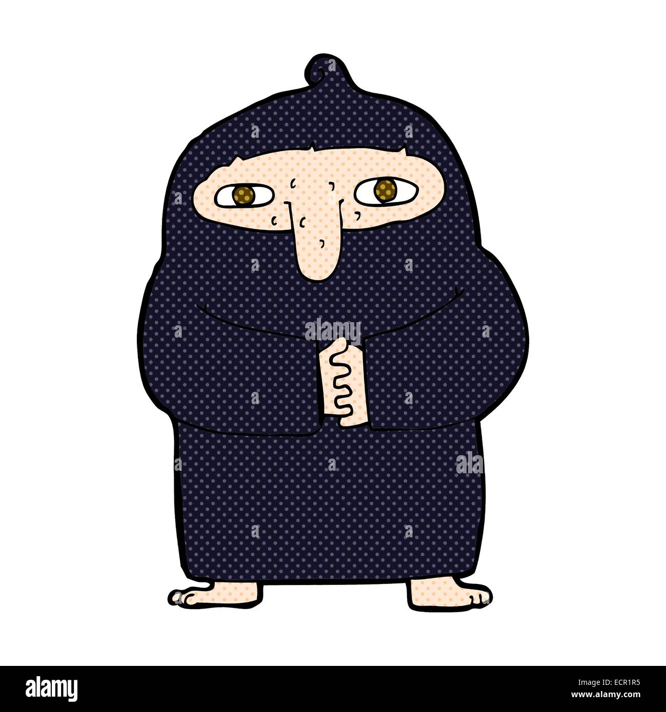 retro comic book style cartoon monk in robe Stock Vector Image & Art ...