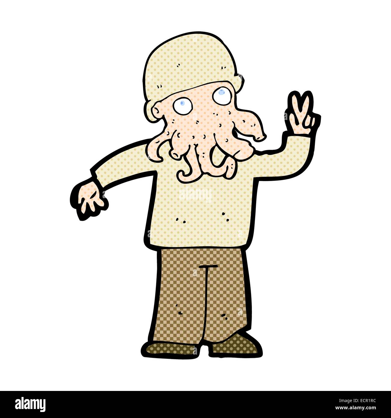 retro comic book style cartoon cool alien Stock Vector Image & Art - Alamy