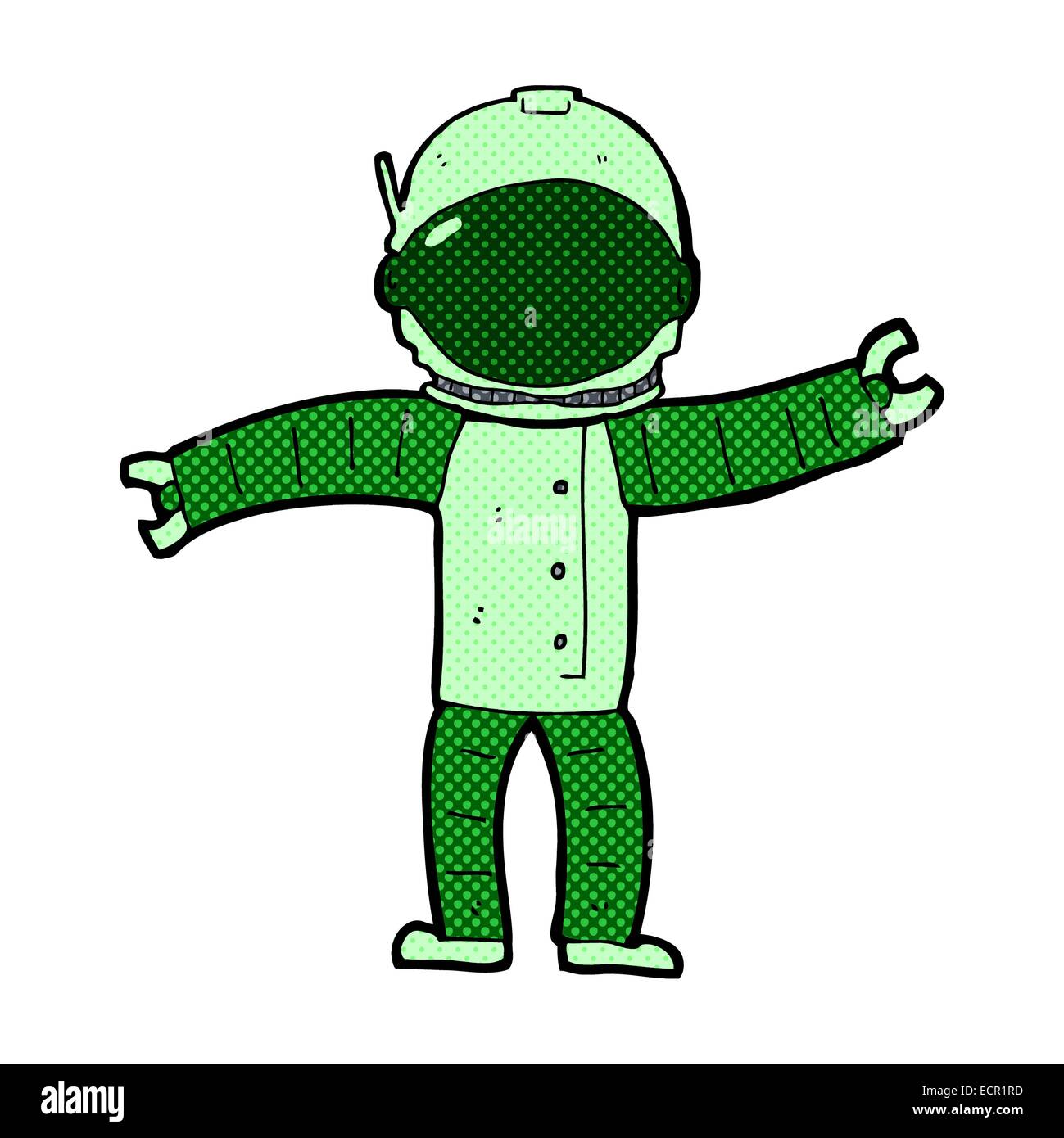 retro comic book style cartoon astronaut Stock Vector Image & Art - Alamy