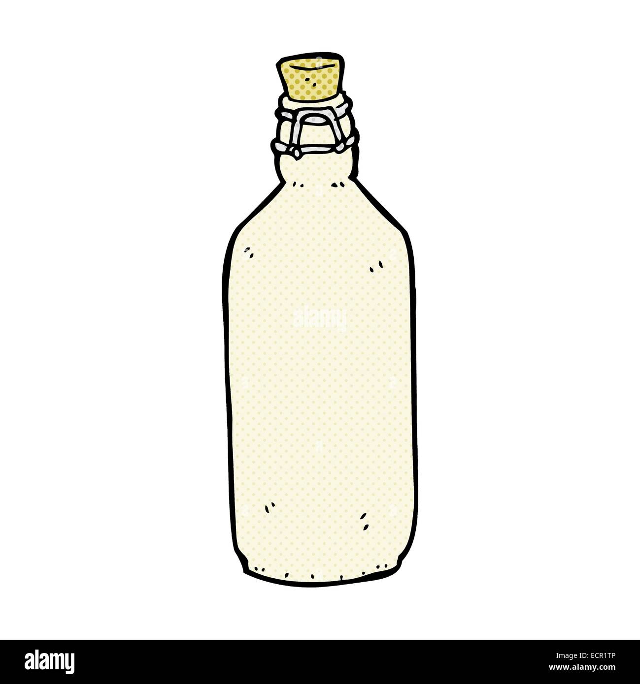 retro comic book style cartoon traditional bottle Stock Vector Image ...