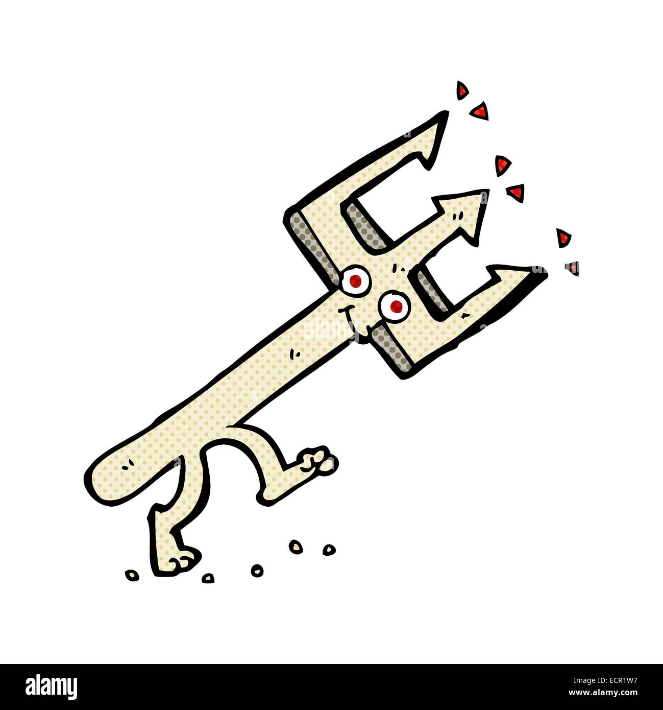 retro comic book style cartoon devil fork Stock Vector Image & Art - Alamy