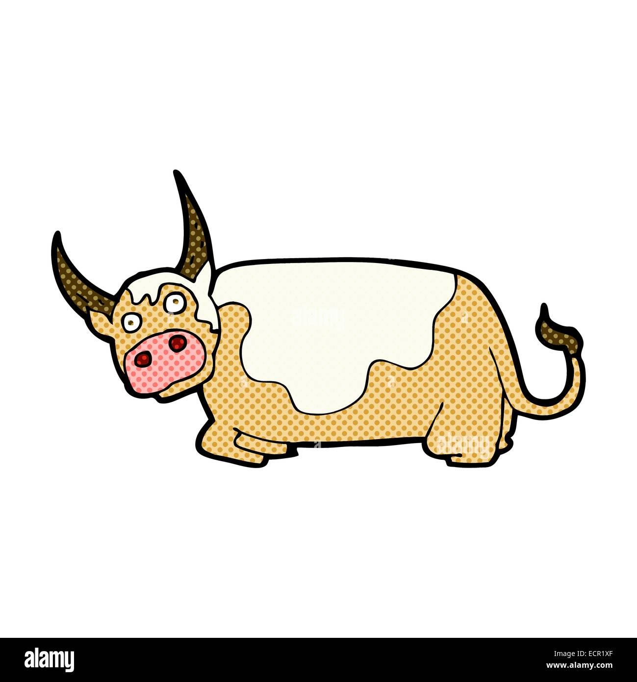 retro comic book style cartoon bull Stock Vector Image & Art - Alamy