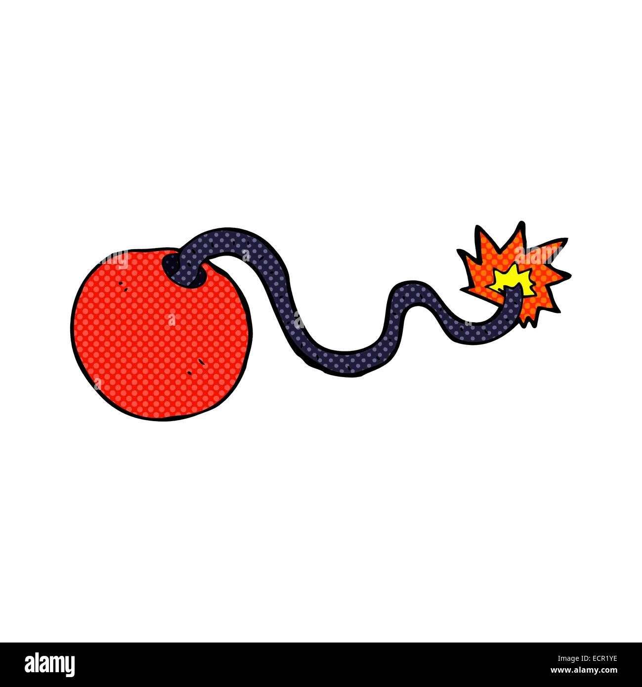 retro comic book style cartoon burning bomb Stock Vector Image & Art ...