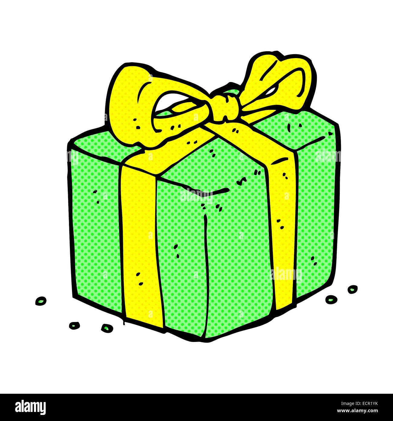 retro comic book style cartoon present Stock Vector Image & Art - Alamy