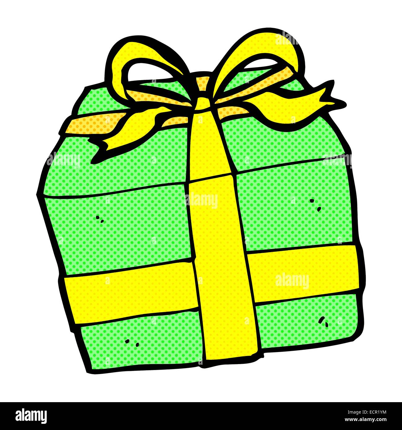 retro comic book style cartoon present Stock Vector Image & Art - Alamy