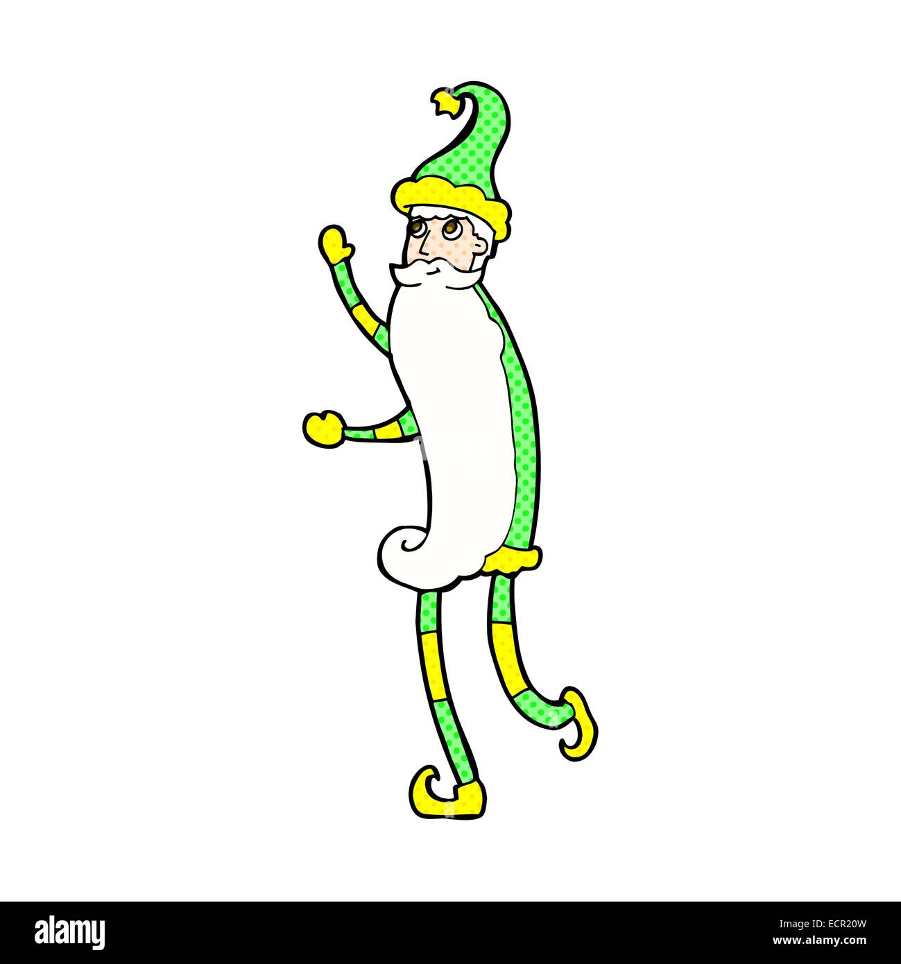 retro comic book style cartoon skinny santa Stock Vector Image & Art ...