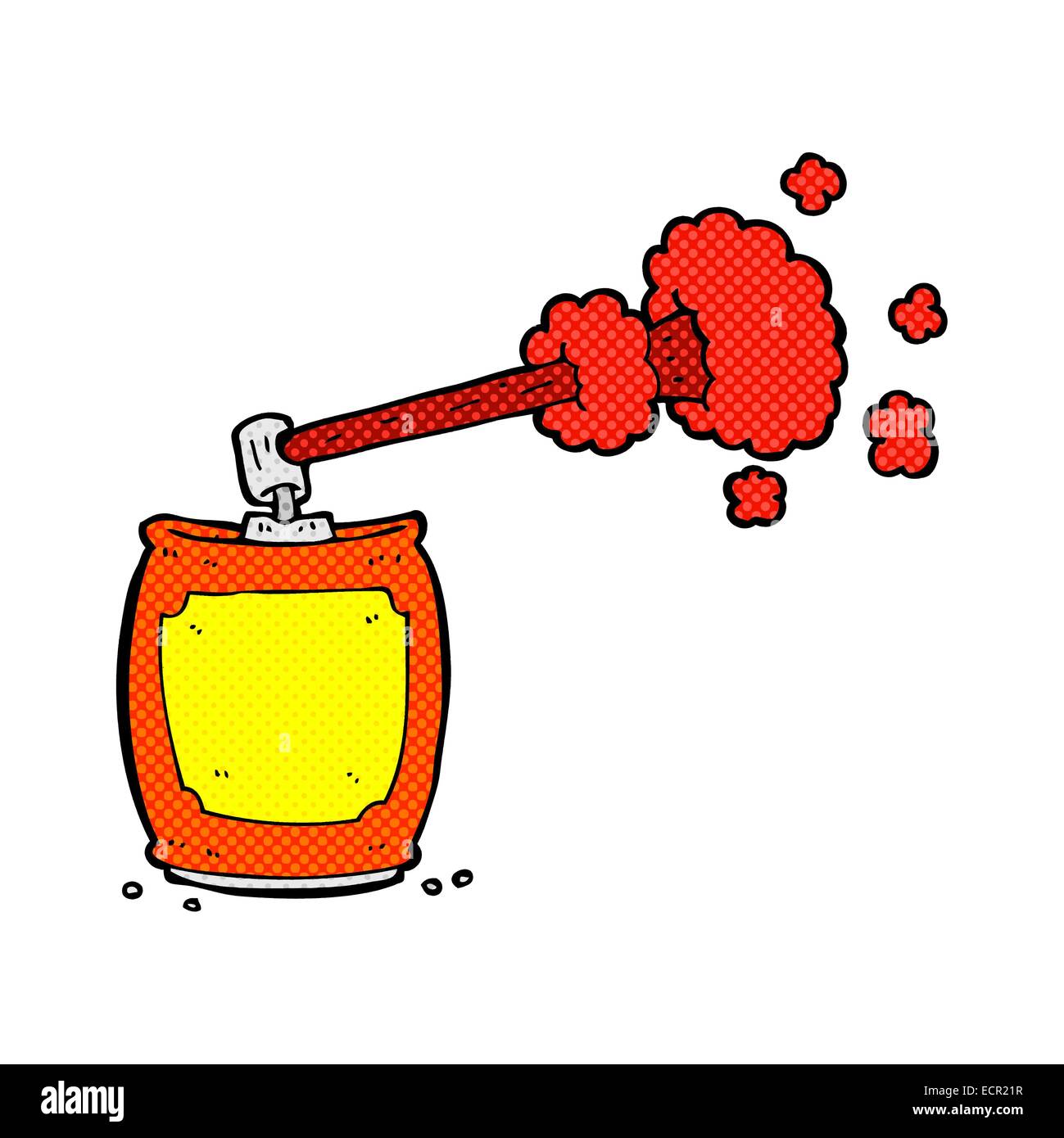 retro comic book style cartoon aerosol spray can Stock Vector Image ...