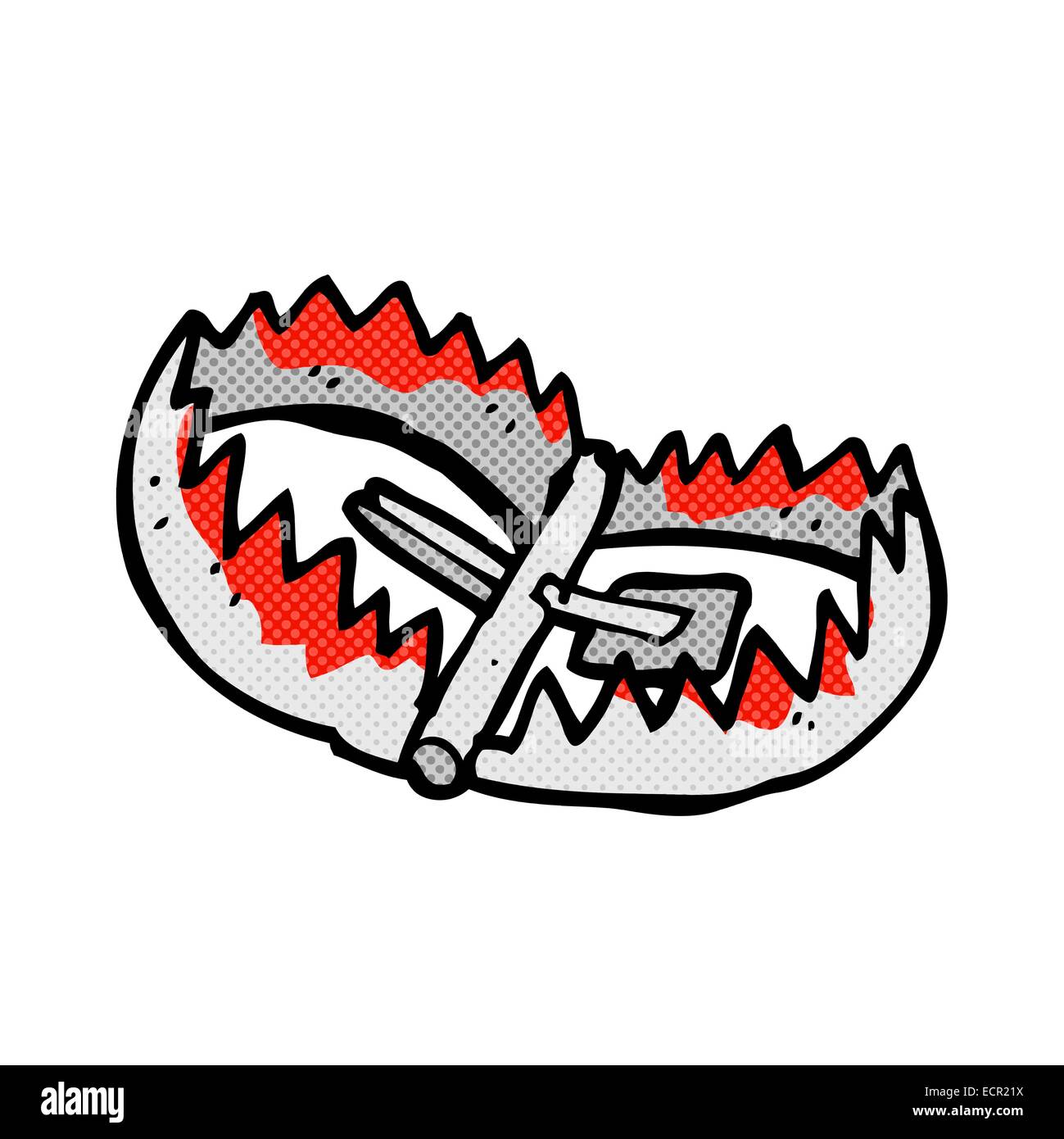retro comic book style cartoon bear trap Stock Vector Image & Art - Alamy