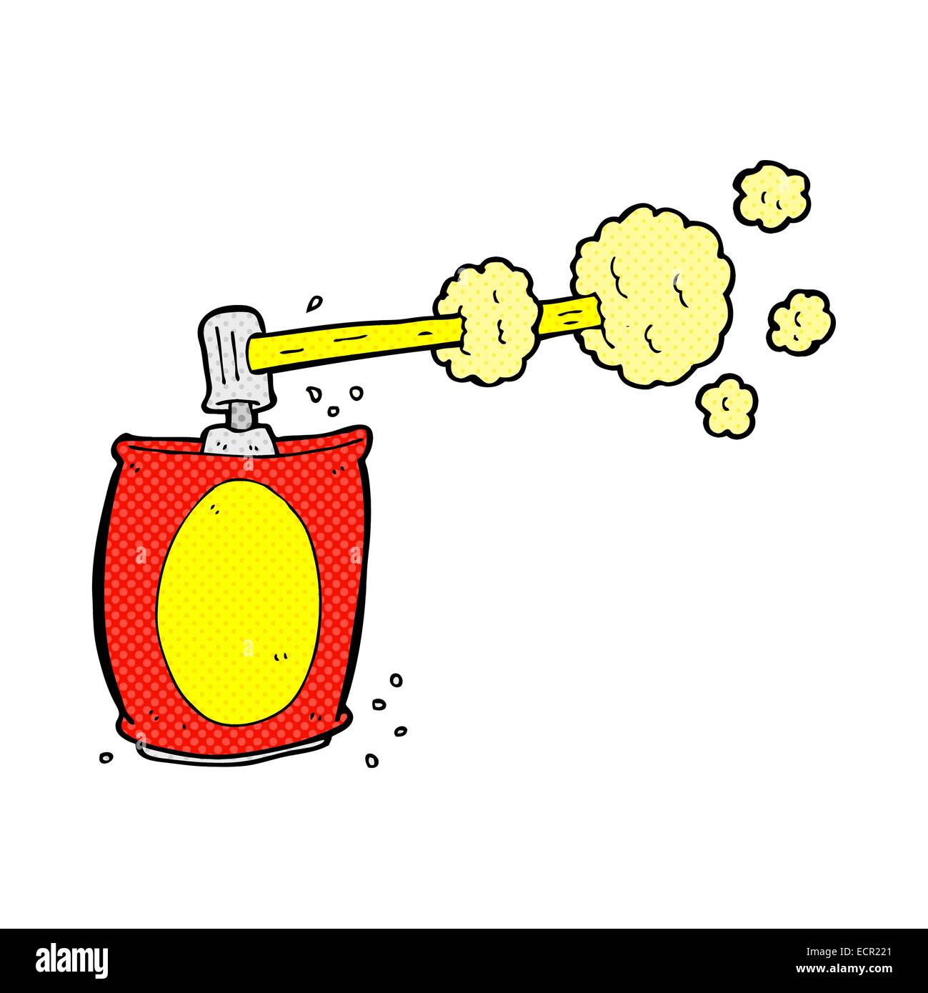 retro comic book style cartoon aerosol spray can Stock Vector Image ...