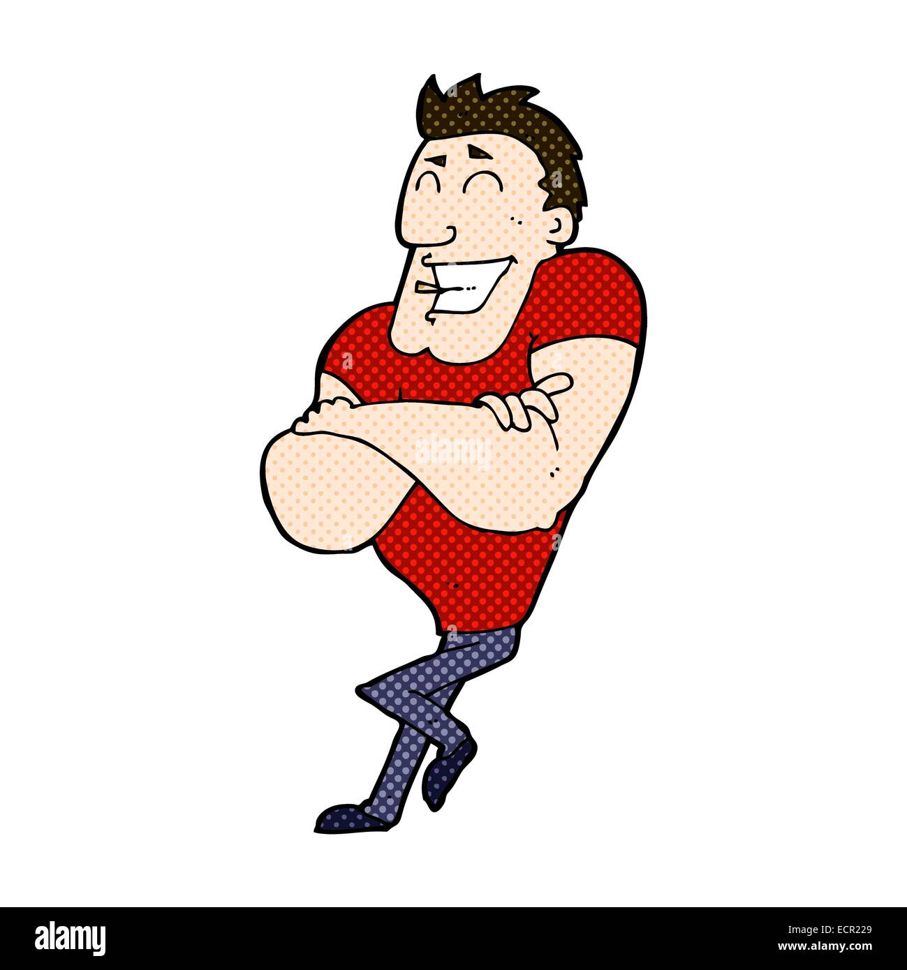 retro comic book style cartoon muscle guy Stock Vector Image & Art - Alamy