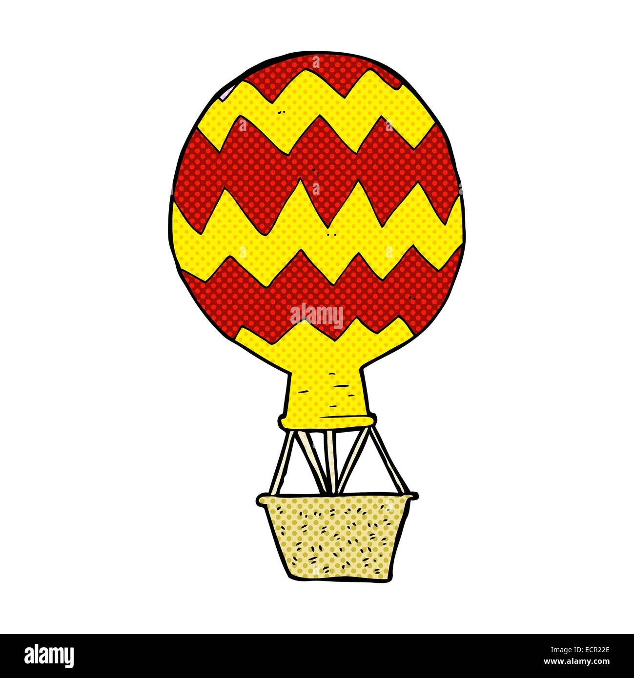 retro comic book style cartoon hot air balloon Stock Vector Image & Art ...