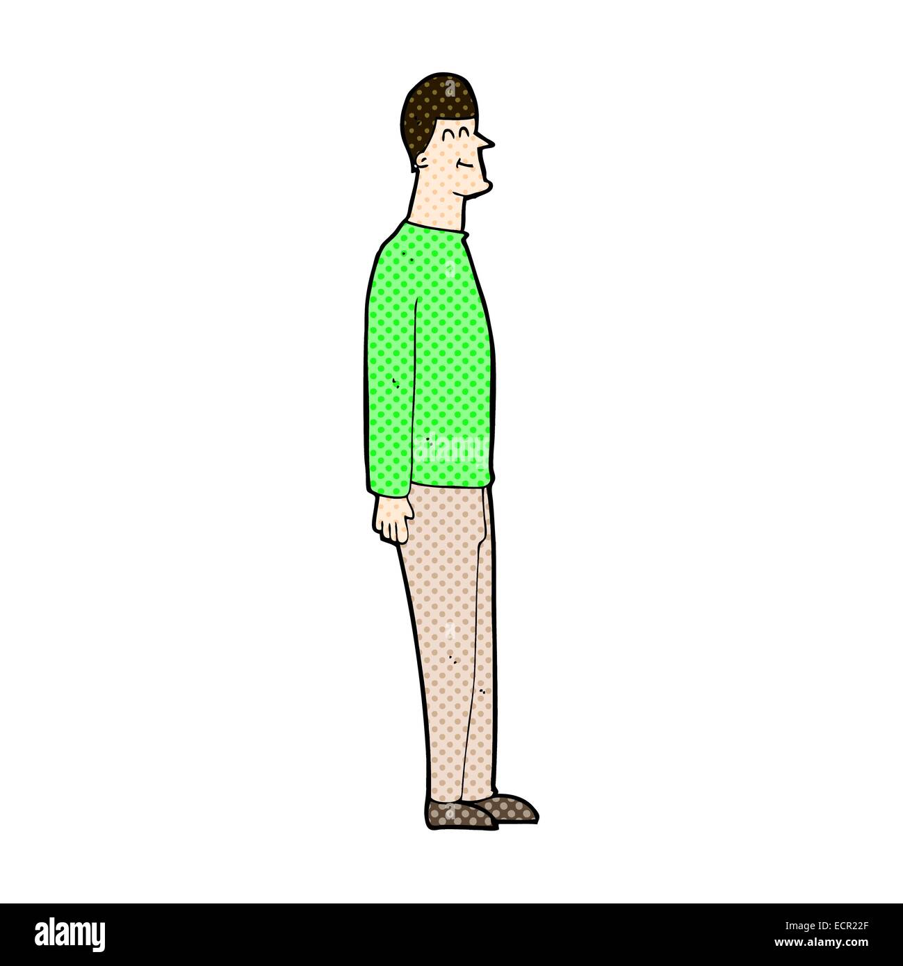 retro comic book style cartoon tall man Stock Vector Image & Art - Alamy