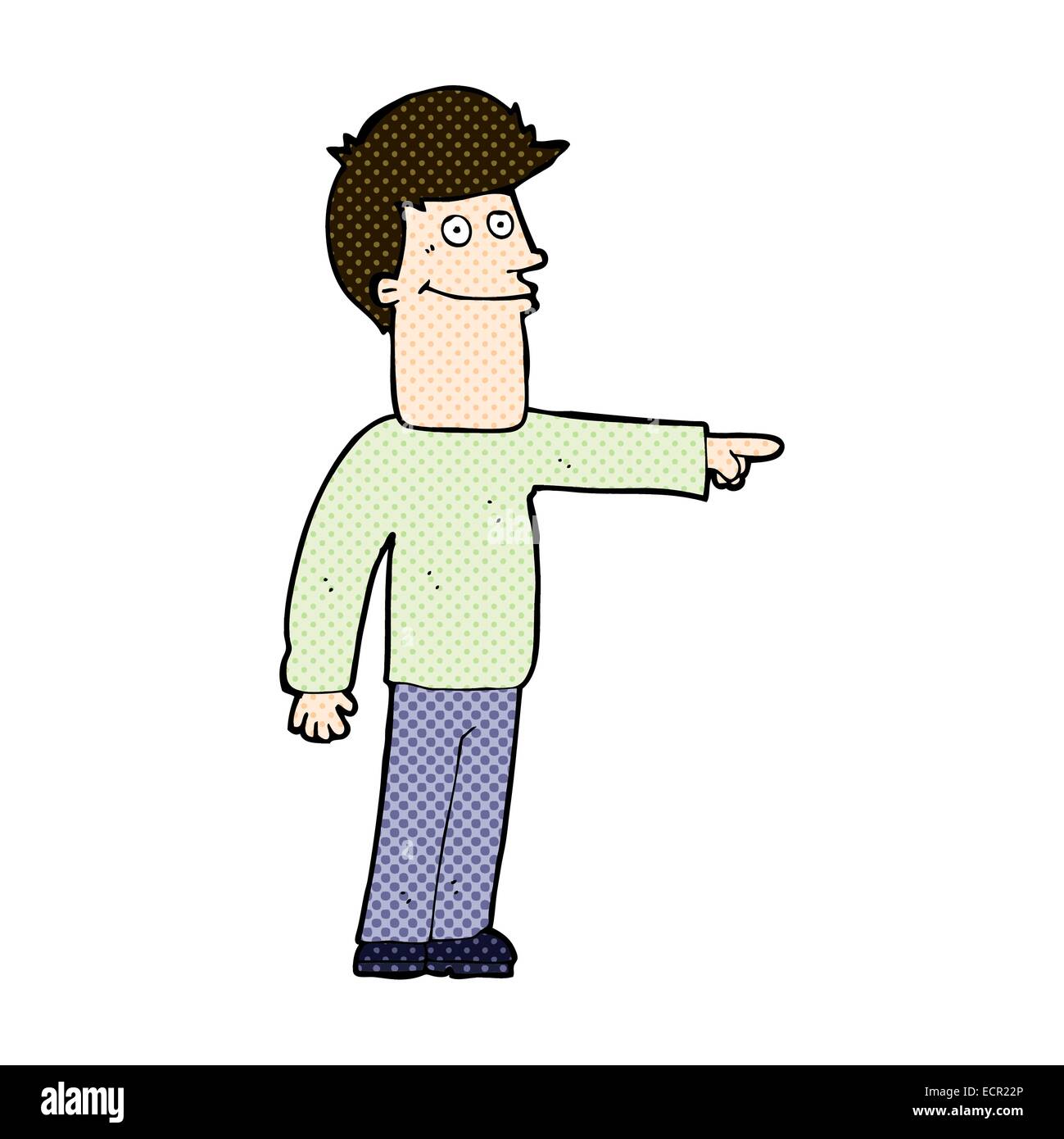 retro comic book style cartoon man pointing Stock Vector Image & Art ...